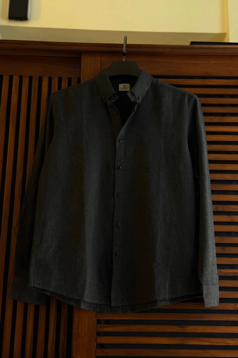 Black Golden Small Check Remi Cotton